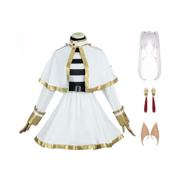 葬送のフリーレンの魔法使いコスプレ衣装です。ハロウィンやコスプレイベントなどにご利用いただけます。高品質なポリエステル・綿混紡素材で、柔らかく快適です。肩飾りや袖口など、デザインをリアルに再現しています。ウィッグ、マント、ベルト、レギンスな...
