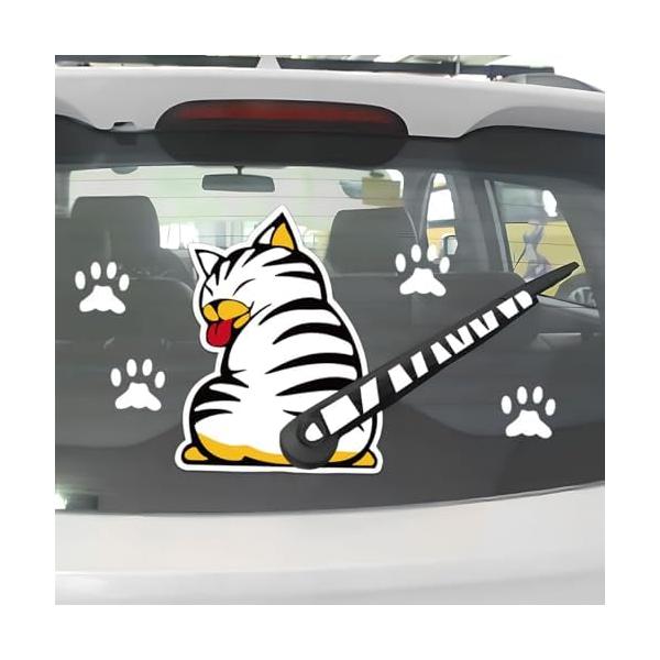 車のフロントガラスに貼るワイパーステッカーです。猫のデザインでシンプルなおしゃれさを演出します。PVC反射素材を使用しており、防水・日焼け防止性能があります。清潔な面に貼るだけで簡単に設置可能です。車の窓のほか、冷蔵庫やノートパソコンなどに...