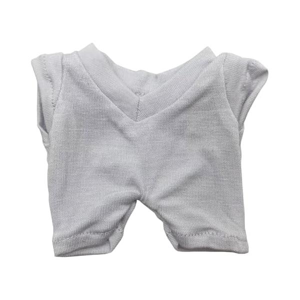 ぬいぐるみの衣装による色移りを防ぐ、着心地の良いベースコートです。Vネックタイプで様々な洋服との相性が良く、15cmと20cmのぬいぐるみに対応しています。素材はポリエステルとスパンデックスを使用し、柔らかく伸縮性があります。サイズは手作業...