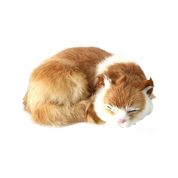 高品質なファー素材で作られた、リアルな見た目の猫のぬいぐるみです。本物の猫に近い作りが特徴で、柔らかな触り心地です。素材はファーと空芯模型を使用しています。サイズは約21×17×6cmです。部屋やオフィスのインテリア、プレゼントなど多様なシ...