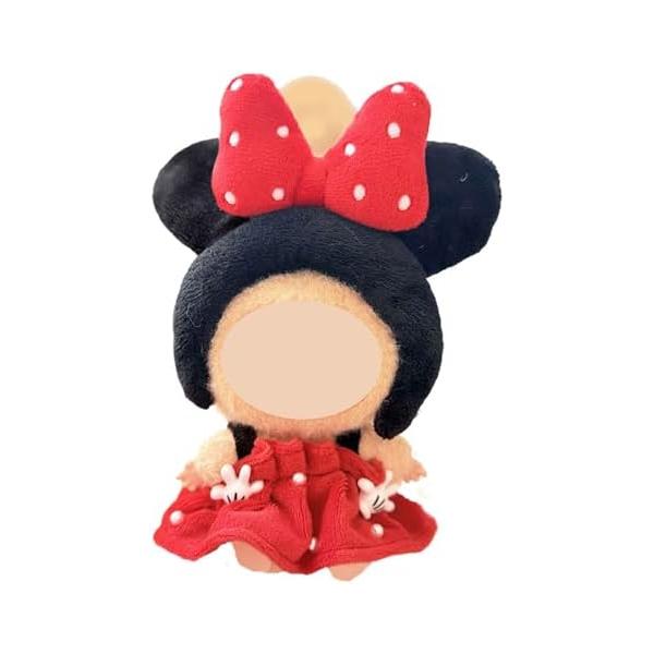 15-17cmサイズの人形用の衣装とアクセサリーのセットです。レッドミッキー柄が特徴的なキッズ向けデザインです。素材はポリエステルと綿混紡です。シンプルな構造で着せ替えがしやすく、耐久性があります。サイズは手作業のため誤差が生じる場合があり...