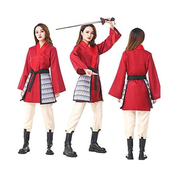 実写映画「ムーラン」をイメージしたレディース向けコスプレ衣装です。ハロウィンや各種イベント、余興などの仮装にご利用いただけます。ベージュトップス、赤トップス、ベルト、エプロンの4点セットです。戦闘服風のデザインで、ポリエステル素材を使用して...