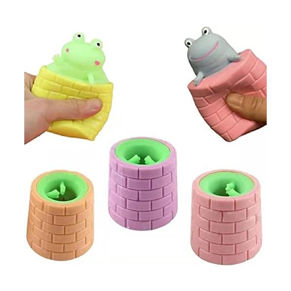 スクイッシュカエルカップは、握るとカエルが現れるシリコン製のフィジェットトイです。ストレス解消や減圧に適しています。シリコン素材で耐久性と柔軟性があります。サイズは約6.5cm x 6cm x 6cmです。通勤、学校、オフィス、旅行など様々...