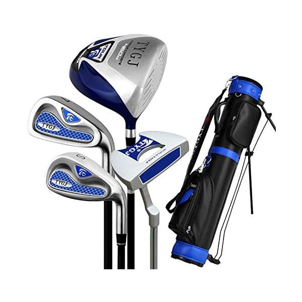 初心者向けの練習用ゴルフクラブ4本セットです。フェアウェイ、アイアン7番、サンドウェッジ、パターの4本が揃っています。ヘッドカバーが付属し、クラブを保護できます。素材は金属(スチール)とプラスチック(ヘッドカバー)です。サイズは手作業のため...