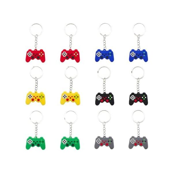 ビデオゲームコントローラーをモチーフにしたキーチェーン4個セットです。PVCと金属を組み合わせた耐久性のある素材で作られています。素材はPVCと金属です。サイズは約1.77×1.45.7インチ、重量は約6gのコンパクトで軽量な設計です。鍵や...