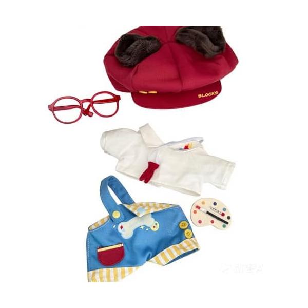 20cmドール用の6点セット衣装です。コットン素材でアーティスト風な着せ替えが楽しめます。アーティスト風のデザインです。柔らかなコットン素材を使用しています。着脱しやすい構造となっています。サイズは約20cm(ドール用)です。サイズは手作業...