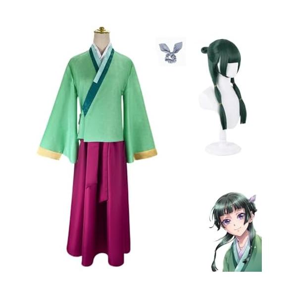 『薬屋のひとりごと』のキャラクター、マオマオを再現したコスプレ衣装です。髪飾りとウィッグが付属します。リネン生地を使用しています。SからXXLまでのサイズに対応しています。文化祭、学園祭、パーティー、撮影などでお使いいただけます。サイズは手...