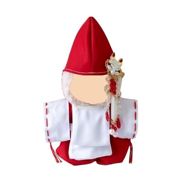 ラブブ17cm専用の陰陽師風着せ替え服6点セットです。ファンタジーな演出やキャラクター遊びにご利用いただけます。セット内容は上着、ズボン、頭飾、帽子、ベルト、コートの6点です。素材はポリエステルと綿混紡です。陰陽師風のデザインで、ぬいぐるみ...