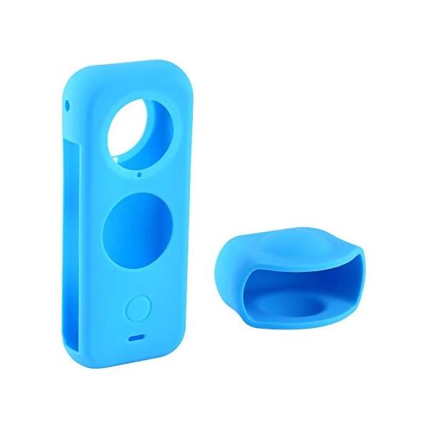 Insta360 ONE X2用のシリコン製カバーとレンズキャップのセットです。カメラ本体を保護します。高強度シリコン素材で衝撃に強く、軽量で柔軟です。装着したまま充電が可能です。表面は撥水・防汚加工済みでお手入れが簡単です。サイズは手作業...