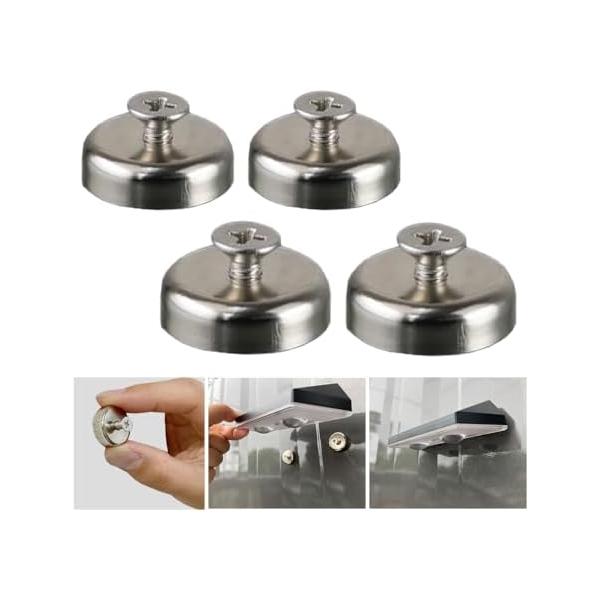 ステンレス製の強力マグネットフックです。ネジ付きで壁掛けにも対応し、穴を開けずにフック穴のある製品を固定できます。ステンレス素材で防錆加工されており、屋内外で使用可能です。超強力マグネット内蔵で金属面にしっかり吸着します。直径約20mm、厚...