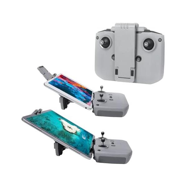 DJI RC-N3リモコンに直接取り付け可能な軽量タブレットスタンドです。折りたたみ式で収納性に優れ、7.5〜11インチのタブレットに対応します。本体重量は約49gと軽量で、画面を上方に10°傾ける設計です。素材はプラスチック、EVAスポン...