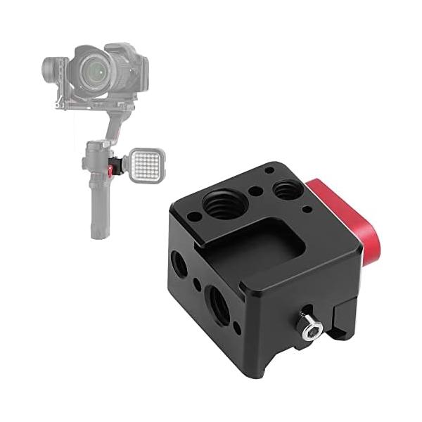 RS 3 MiniやDJI RS 4 Proなど幅広いジンバルに対応する拡張アクセサリーマウントです。1/4インチカメラネジ穴、3/8NATOネジ穴、コールドシューを備え、モニターやマイクなどの外部機器を取り付け可能です。CNC加工されたア...