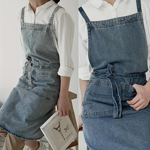 キッチンやバーベキューなど、幅広いシーンで使用できるユニセックスエプロンです。調節可能なクロスバックストラップで体型に合わせて着用できます。耐久性のあるキャンバス素材とニットストラップを使用しています。表面には汚れを防ぐ加工が施されています...