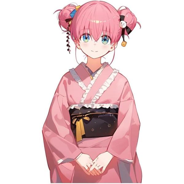 ピンク髪のアニメ少女をモチーフにしたデカールです。耐久性のある耐候性ビニルフィルムを使用し、防水ラミネート加工を施しています。サイズは幅約13cm×高さ約9cmです。糊残りしにくい粘着タイプで、車や水筒、スーツケース、冷蔵庫などに貼ることが...