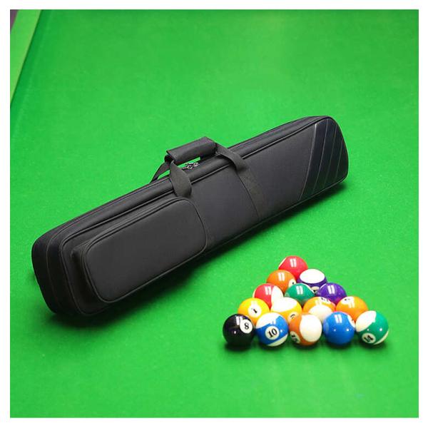 スヌーカーやビリヤードの分解式球杆を収納・保護するポータブルケースです。1/2分体型構造で、最大3本のバットと4本のシャフトを独立して収納できます。内側は柔らかい防刮素材、外装は耐水性のあるオックスフォードクロスを使用しています。軽量でコン...