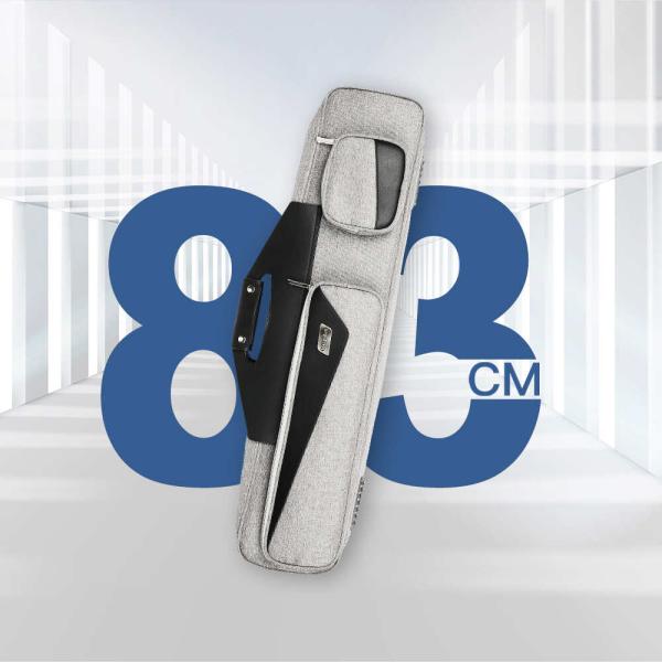 スヌーカーやビリヤード用のキューを収納・保護する分離型ポータブルケースです。1/2分体型で、バット4本とシャフト4本の計8本を収納できます。素材はオックスフォードクロスで、サイズは約83×25×11cmです。ブルー、グレー、ブラック、パープ...