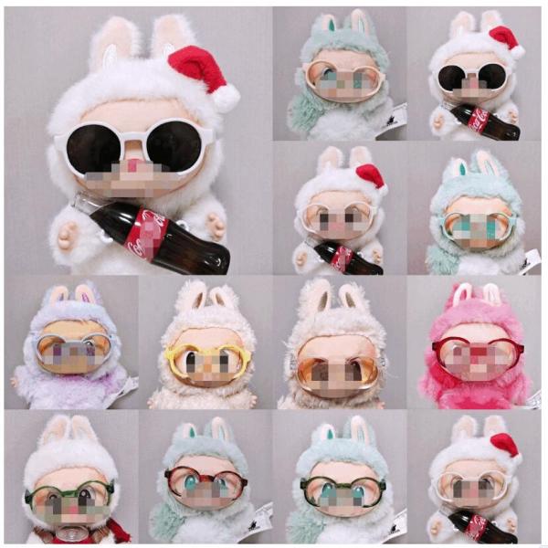 POPMARTのLABUBU（ラブブ）15cm・17cmサイズ専用のハンドメイドドール衣装セットです。Exciting Macaronをテーマにしたデザインで、鏡付きメガネが付属します。素材はポリエステルです。17色から選択可能です。本品は...