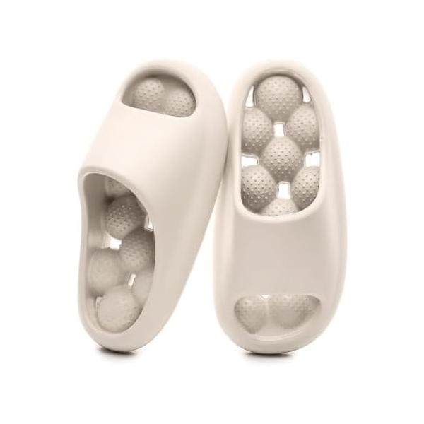 EVA素材を使用した、足裏を刺激する健康サンダルです。室内外で使用でき、洗うことができます。凹凸加工により歩行時に足裏のツボを刺激します。軽量で柔らかく、歩きやすい設計です。滑り止め加工と耐水性を備えています。耐摩耗性のあるソールで耐久性が...