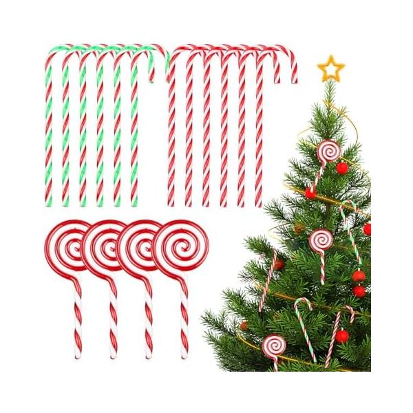 クリスマスツリー用のプラスチック製キャンディケーンオーナメント16本セットです。北欧風デザインで、パーティーや記念日の装飾に使用できます。高品質プラスチック製で軽量かつ丈夫です。吊るすだけで簡単に装飾でき、屋内・屋外で使用可能です。サイズは...