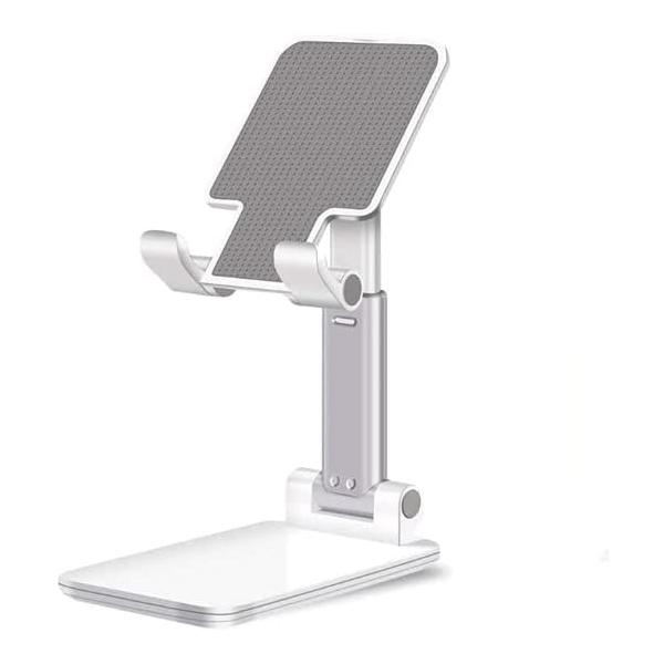 卓上で使用できる折りたたみ式のスマホ・タブレットスタンドです。軽量で持ち運びやすく、デスクでの使用に適しています。角度と高さの調節が可能で、視線や用途に合わせて調整できます。充電ケーブルを通すホールを備え、充電しながらの使用が可能です。素材...