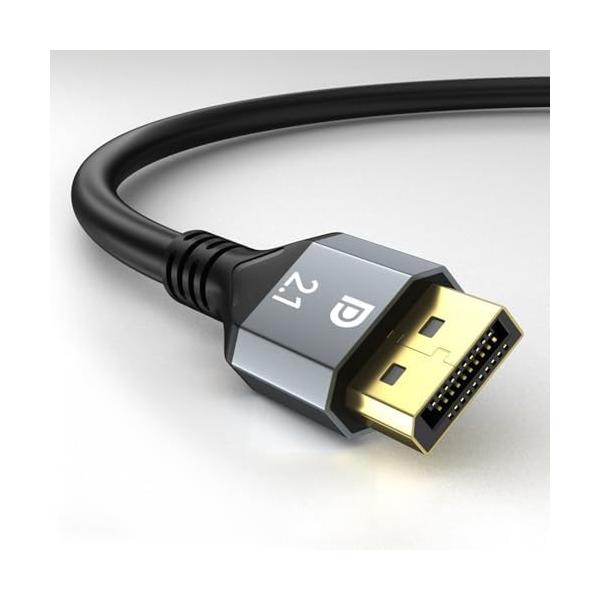 DisplayPort 2.1規格に対応した高解像度映像伝送用ケーブルです。最大40Gbpsの帯域幅で、16K@60Hz、8K@60Hz、4K@240Hzの解像度をサポートします。HDR、DSC、FreeSync、G-Syncにも対応してい...