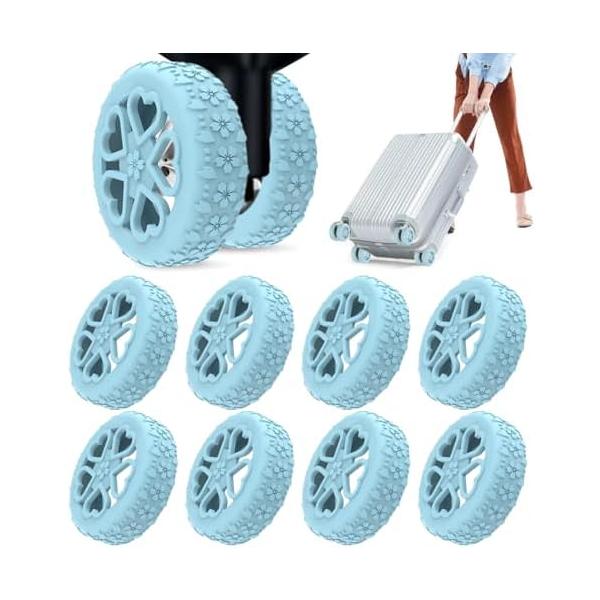 桜柄のシリコンキャスターカバーは、スーツケースの車輪を保護し、静音・防振・転がり防止に役立ちます。高品質シリコン素材で衝撃吸収とノイズ軽減を実現。滑り止め加工で転がり防止と傷防止効果があります。既存のホイールにかぶせるだけで取り付け可能で、...