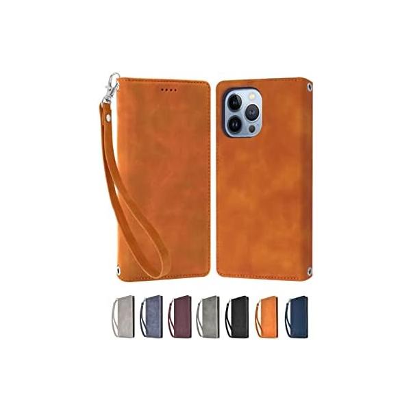 iPhone 13 Pro用の手帳型ケースです。落ち着いたブラウンカラーで、高品質TPU素材を使用しています。スタンド機能により動画視聴が可能です。カードポケットやマルチポケットで収納できます。素材は高品質TPU素材とフェイクスエード調PU...