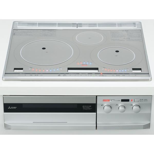 【生産終了】三菱 IH クッキング ヒータ CS - T321VSR 幅60ｃｍ プレミアムシルバー 2口IH + ラジエント  HEMS対応【カード OK】【ポイント付】【最長１０年保証】【新品】【送料無料】※北海道・沖縄・離島は送料確認...