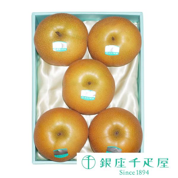 ・南水梨×5（長野県産）関連キーワード：銀座千疋屋,ギフト,高級フルーツ,通販,果物,