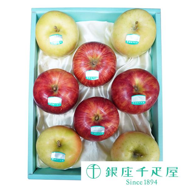 【品種】りんご(赤)：紅いわて(べにいわて)りんご(青)：トキ※入荷状況により、品種は変わる場合がございます。あらかじめご了承ください。関連キーワード：銀座千疋屋,ギフト,高級フルーツ,通販,果物,