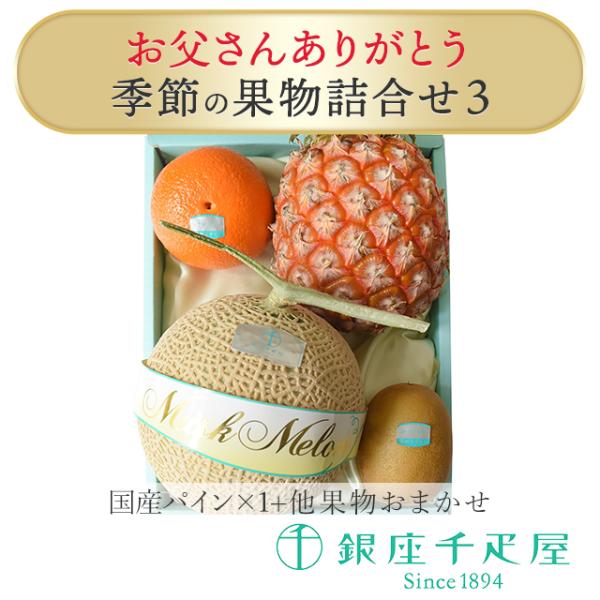 ・国産パイン×1・他果物おまかせ関連キーワード：銀座千疋屋,ギフト,高級フルーツ,通販,詰合せ,