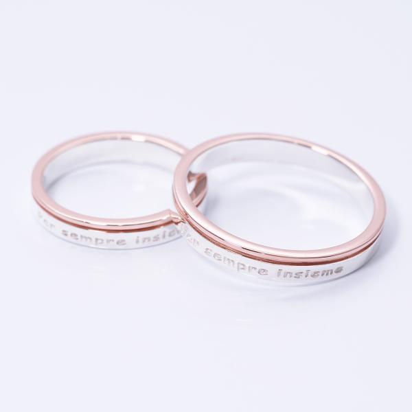 商品説明素材シルバー925（STERLING SILVER）・PGコーティング サイズ 7号・8号・9号・10号・11号・12号・13号・14号・15号・16号・17号・19号・21号・23号カラー ピンク（PGコーティング）×シルバー 特...