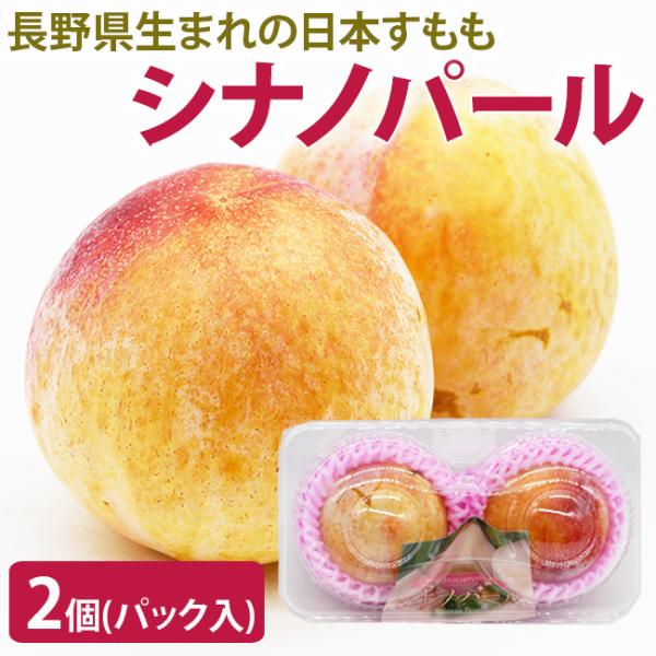 ◆長野産 シナノパール すもも　プラム2個：透明パック2個入り×1 (合計390-490g前後)透明パックに入れた簡易包装となります。ダンボール箱にお詰めしてお届けいたします。迅速発送 丁寧 安心 梱包 プレゼント ギフト 無料メッセージカ...