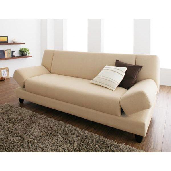 【一部組立品】ソファ カウチソファ ローソファ ソファー フロアソファ ラブソファ ローソファー リクライニングソファ 二人掛けソファ 生成り