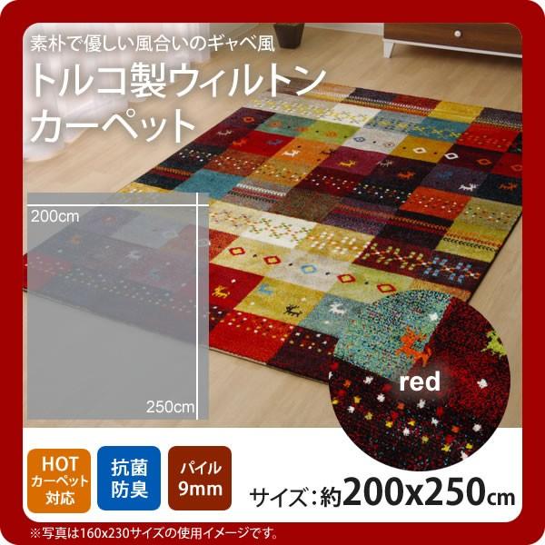 お問い合せ番号：aaih1150商品名：レッド（red) ：200×250cm ★トルコ製 輸入ラグ ウィルトン織りカーペット ギャベ柄 サイズ：約200×250cmカラー：レッド（red)生産国：原産国:トルコ製材質：素材:ポリプロピレン...