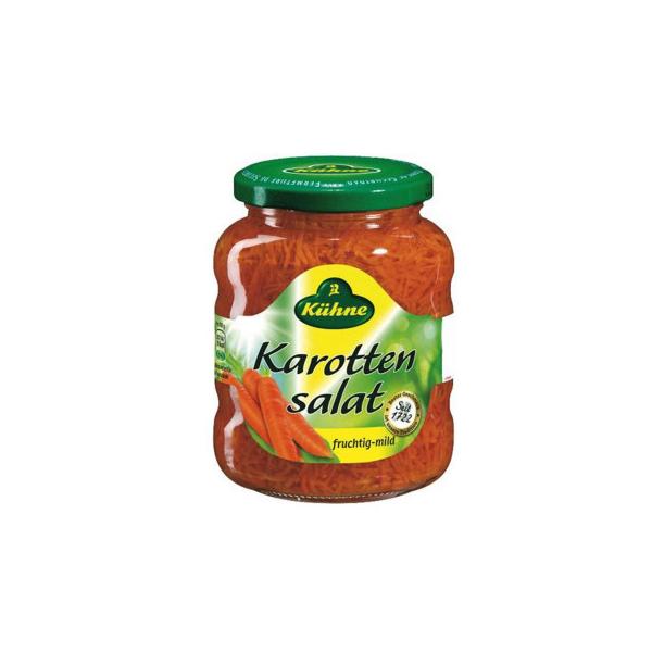 にんじんを細かく棒状にスライスし、香料とともにビネガーに漬けた、フルーティ&amp;マイルドなサラダ。 生産国:ドイツ 賞味期間:1080日