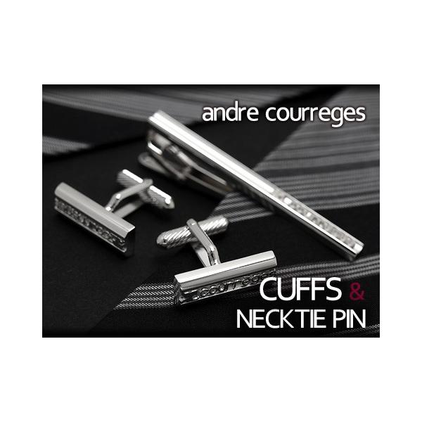 andre courreges アンドレ・クレージュ ネクタイピン＆カフスセット シルバー ACT3509-ACC6509 courreges…1961年パリで創立。60年代には「ミニ・スカート」ブームを引率し常に時代を先取りする、注目のフ...