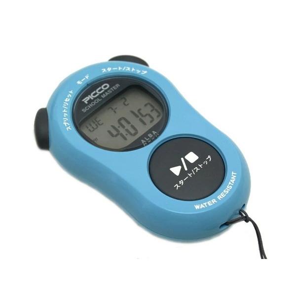 スポーツ時や学習時にも見やすく使いやすい♪ パーソナルタイプのストップウォッチ SEIKO ALBA PICCO セイコー アルバ ピコ スクールマスター ストップウォッチ ブルー ADMG003 ■機能・スタート／ストップボタン2way方...