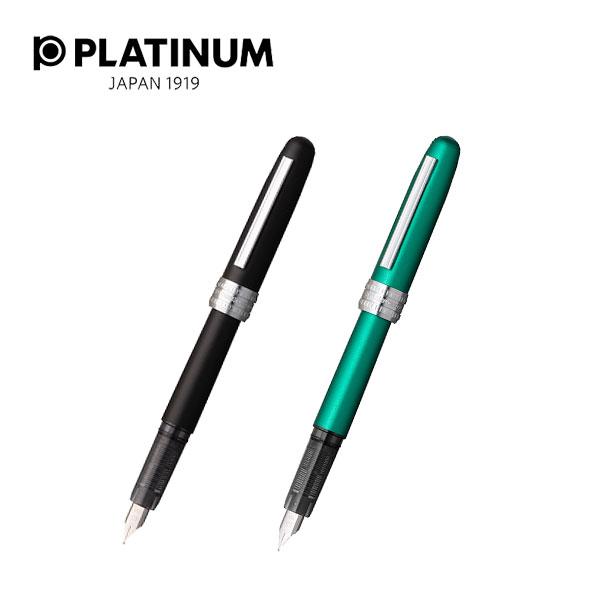 【ブランド名】 プラチナ万年筆 【シリーズ名】 プレジール 【商品番号】 PGB-1500 【種類】 両用式万年筆 【カラー】 ブラックミスト：PGB-1500-1ティールグリーン：PGB-1500-45 【仕様】 アルミにブラスト処理、ア...
