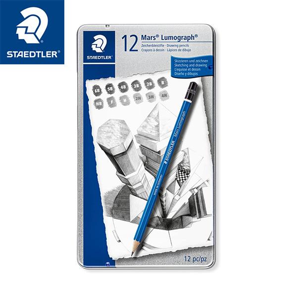 【ブランド名】STAEDTLER ステッドラー【シリーズ名】マルス ルモグラフ 高級鉛筆【メーカー品番】6B、5B、4B、3B、2B、B、HB、F、H、2H、3H、4H各1本入り：100-G12【サイズ・重量】103×183×11 mm・1...