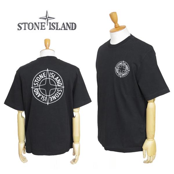 ストーンアイランド Tシャツ 半袖 トップス Outline Compass ロゴ コットン ブラック 黒メンズ 春夏 ファッション ギフト プレゼント 誕生日 記念日STONE ISLAND L1S152100001 S0284 V002...