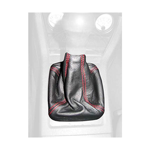 商品名:  RedlineGoods bota/funda para palanca de cambios Compatible with Audi Cabriolet 1987-96. Cuero Negro PERFORADO Cost...