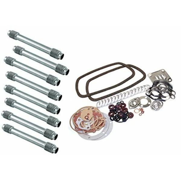 商品名: VW バグ ビートル GHIA バス タイプ3ガスケットキット プッシュロッドチューブセット 1300-1600CC エア冷却モーター用 VW BUG, BEETLE, GHIA, BUS, TYPE 3 GASKET KIT A...