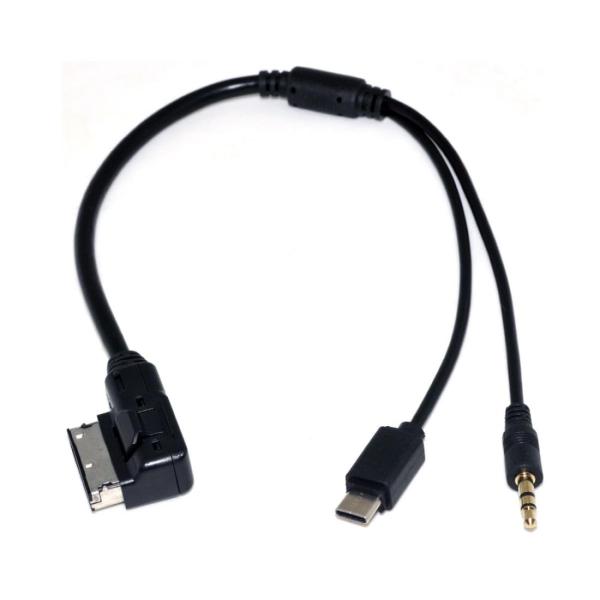 商品名:  chenyang AMI to USB C &amp; 3.5mm Media Adapter for Car Stereo Compatible with A6L, Q5, Q7, A8, S5, A5, A4L, A3, A...