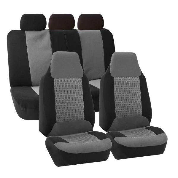 商品名: FHグループプレミアムファブリック グレイ FB107GRAY115 FH Group Full Set Cloth Car Seat Covers - Universal Fit,1-Piece Front Seat Cover...