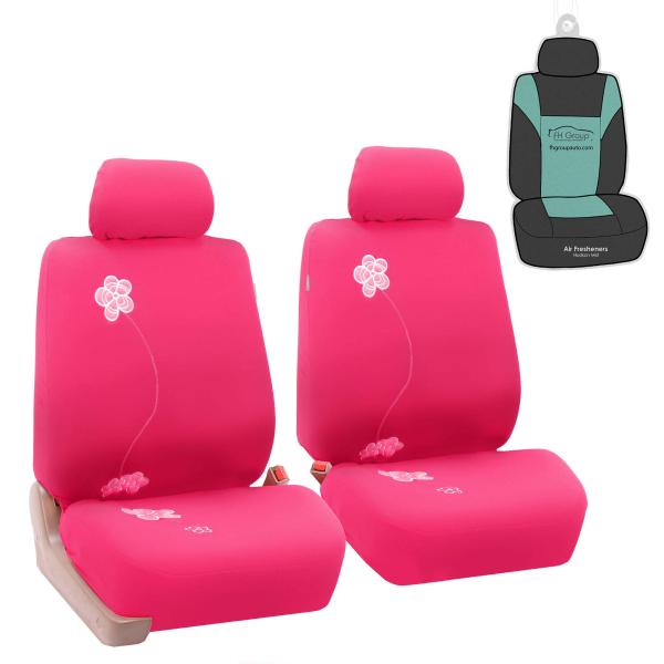 商品名: FH Group FB053102 花柄シートカバー (ピンク) フロントセット ギフト付き 車 トラック SUV用 ユニバーサルフィット FH Group Automotive Seat Covers Airbag Compat...