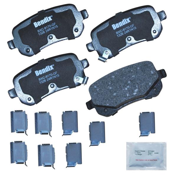 商品名: Bendix プレミアム銅フリーセラミックブレーキパッド CFC1326 Bendix Priority1 Rear Disc Brake Pad Set for Chrysler Town &amp; Country 2012-...
