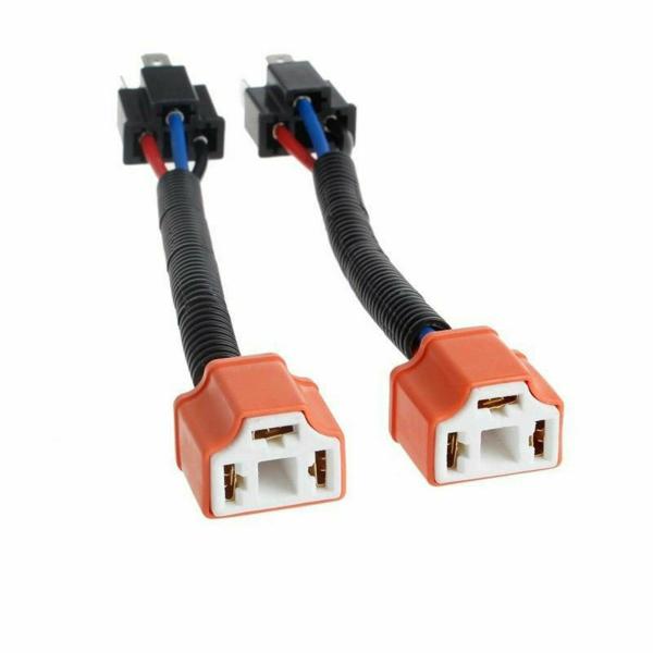 商品名: x xotic tech 電球用2ピースソケットピグテールワイヤーハーネスアダプター H4/ 9003/ HB2 ブラック Xotic Tech 2pcs H4/ 9003/ HB2 Socket Pigtail Wiring H...