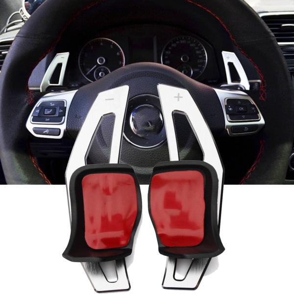 商品名: Xotic Tech パドルシフターエクステンション ステアリングホイールシフト シルバーアルミニウムメタル フォルクスワーゲン 2009-2014 MK6 Golf/GTI 2008-2017 CC 2011-2017 Jett...