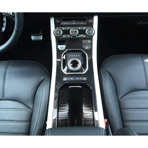 商品名: ランドローバー・レンジローバーイヴォーク 用 ABSカーボンファイバースタイルセンターコンソール変速パネルカバートリム2012 2017 METYOUCAR ABS Carbon Fiber Style Center Consol...